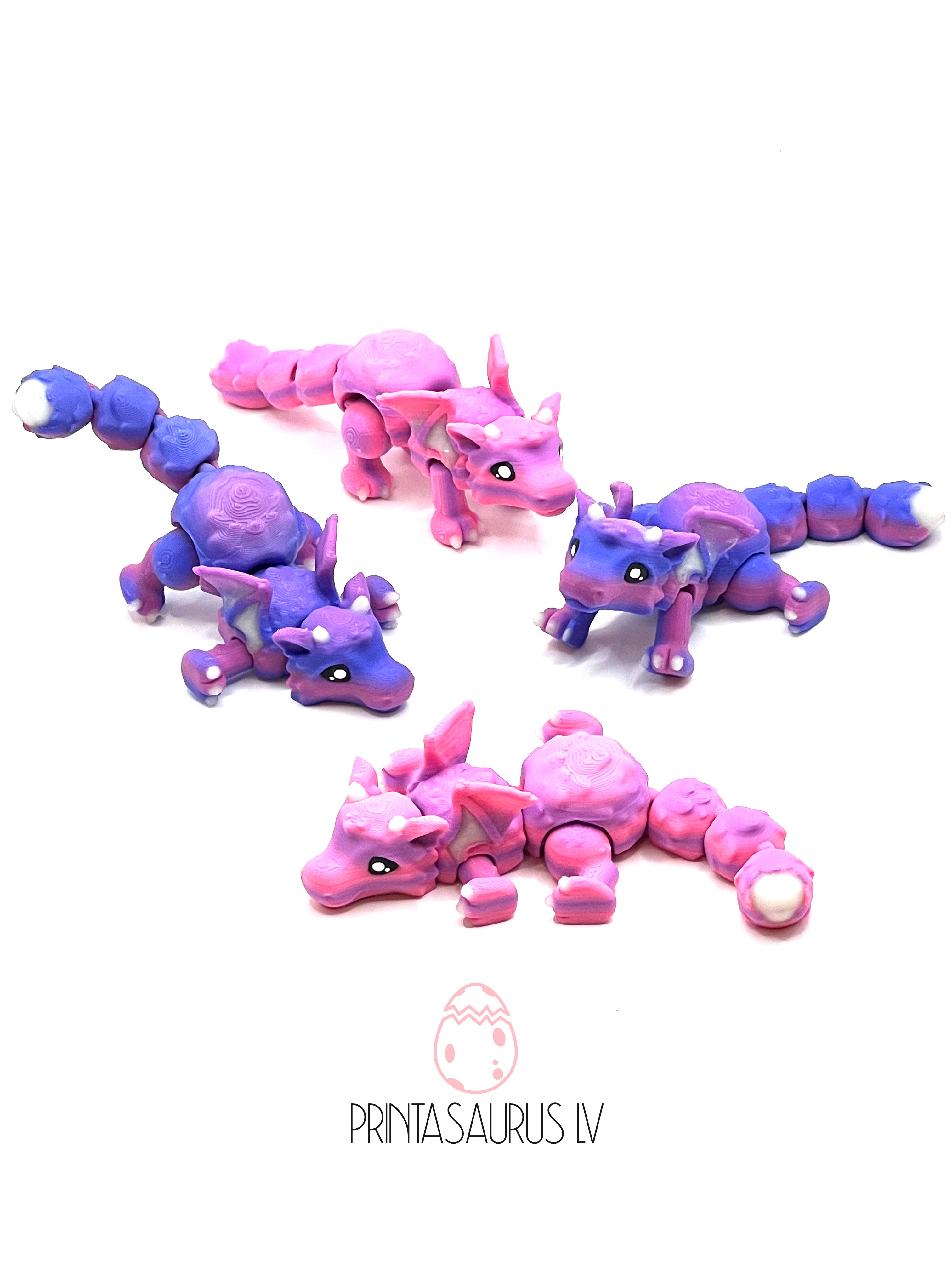 Mini Bernie the Star Chaser - 3D Printed Articulated Dragon – Printasaurus LV