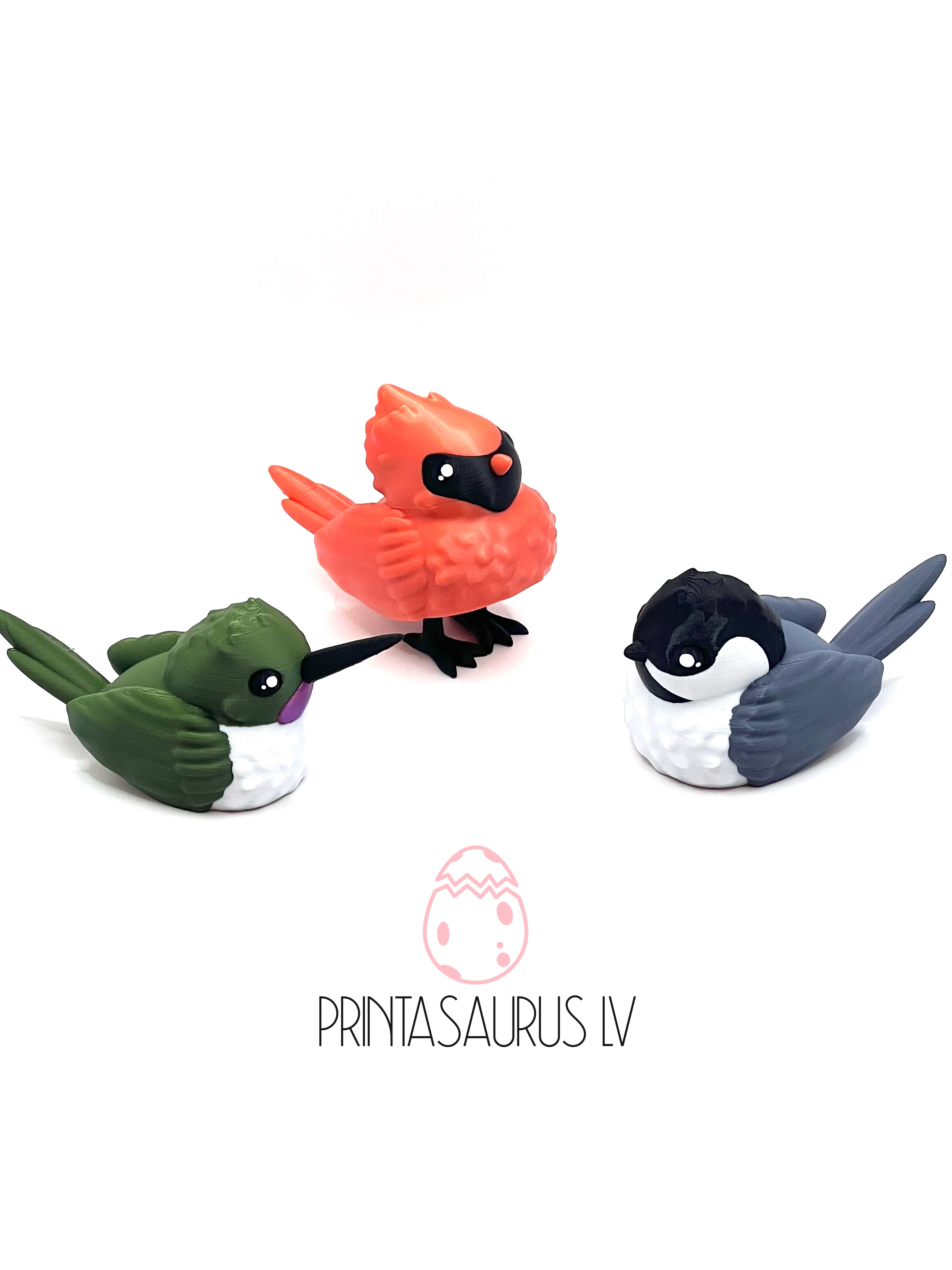 The Borbs: Cardinal, Chickadee, and Hummingbird - 3D Printed Birds – Printasaurus LV