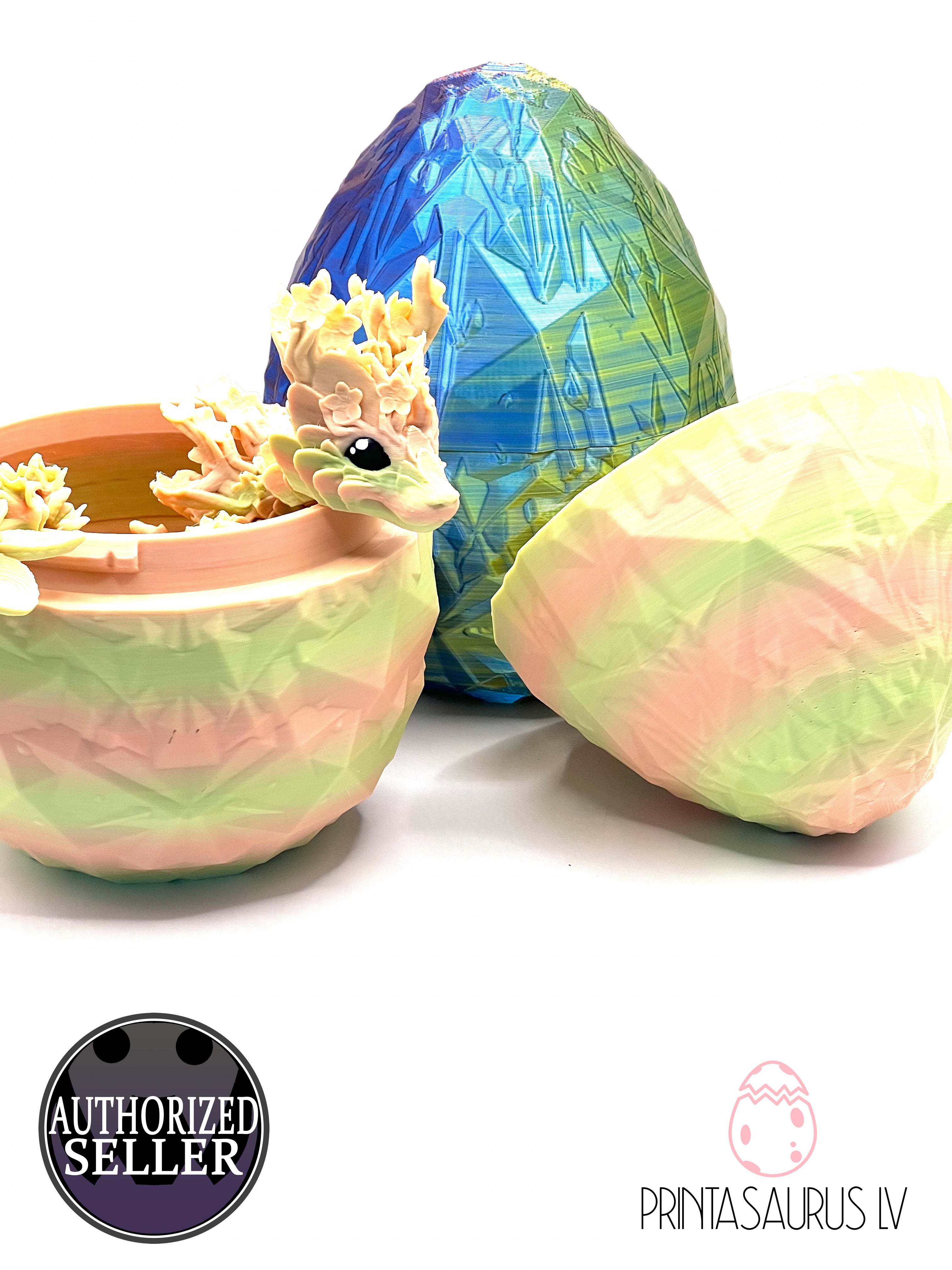 Hatching Baby Cherry Blossom Dragon - 3D Printed Articulated Dragon – Printasaurus LV