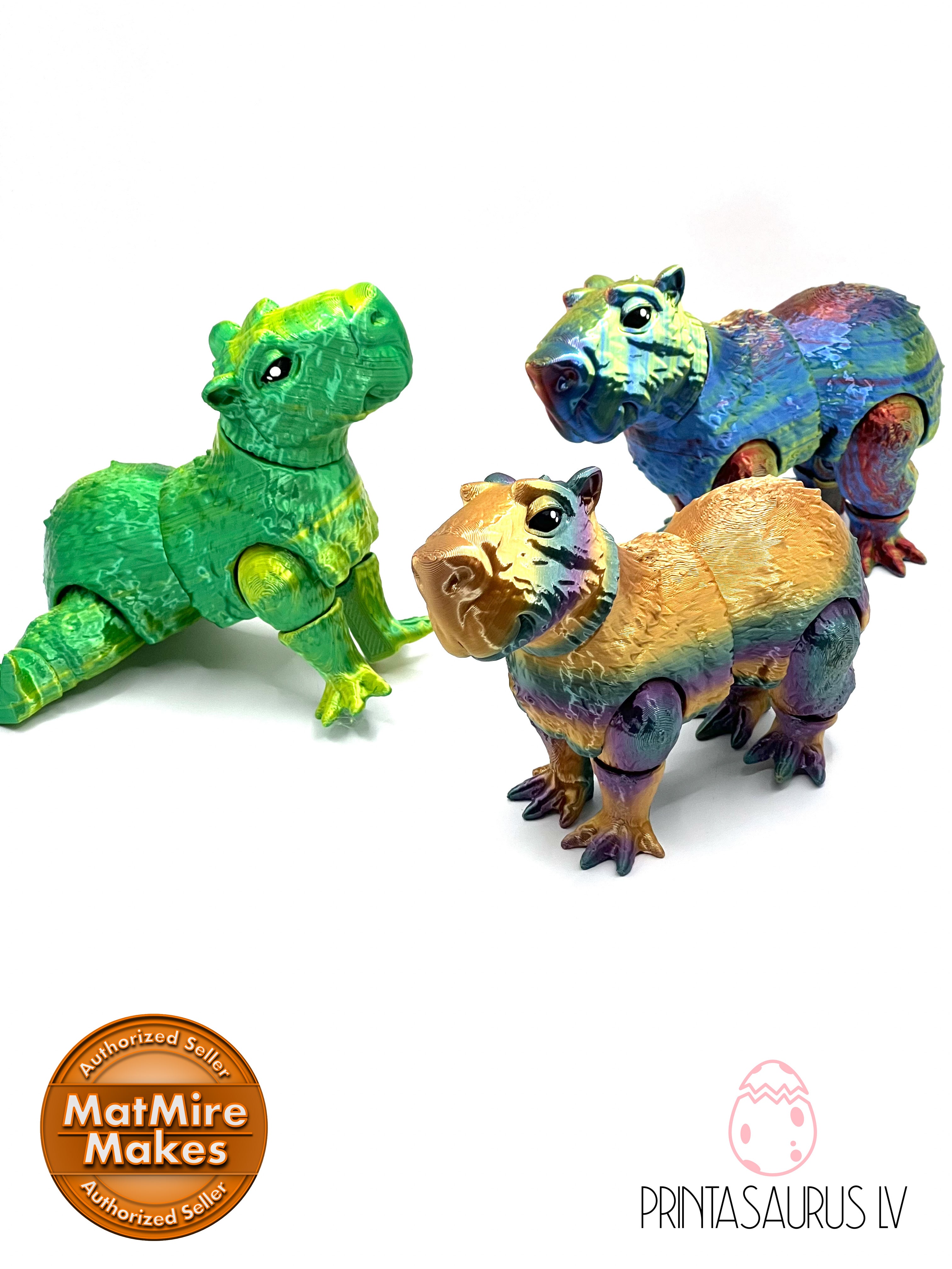 Capybara - 3D Printed Articulated Animal – Printasaurus LV