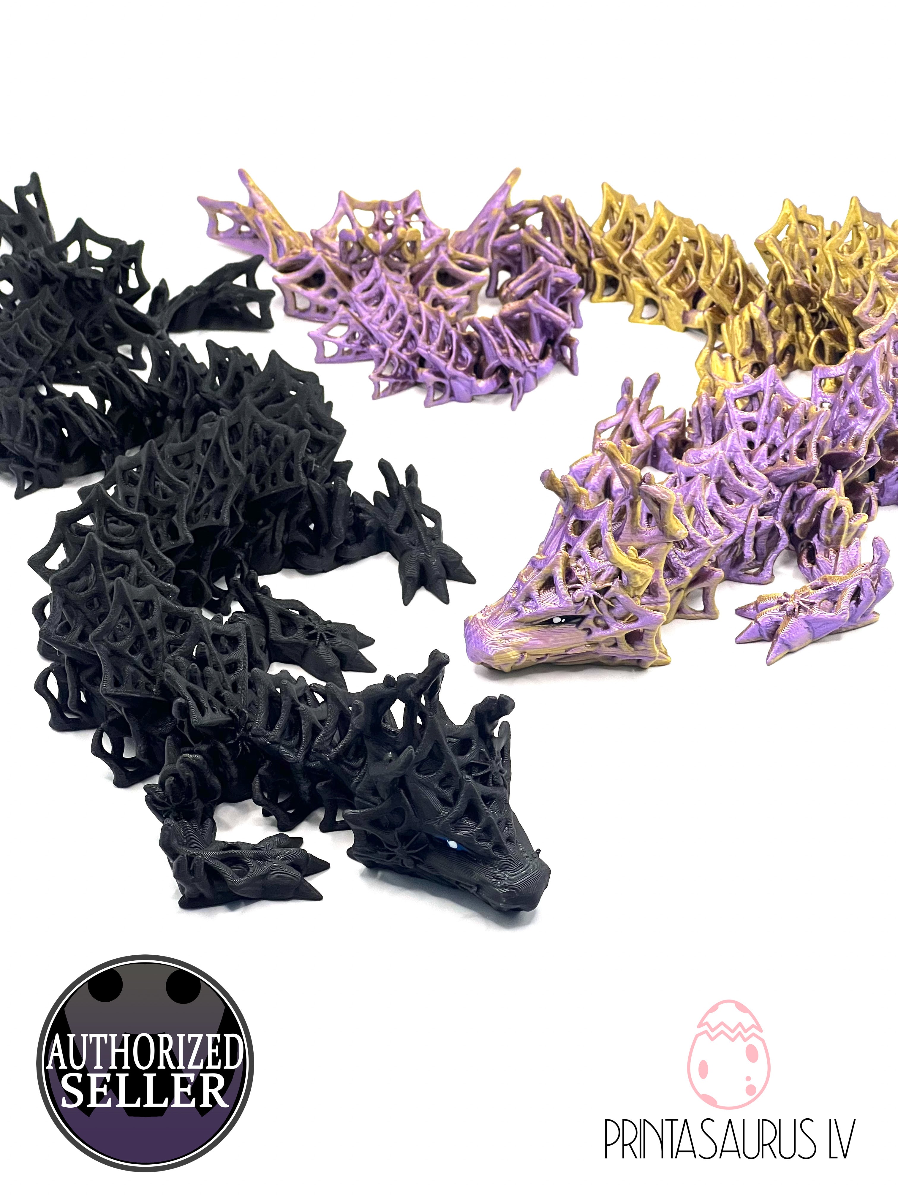 Large Wicked Dragon - 3D Printed Articulated Dragon – Printasaurus LV