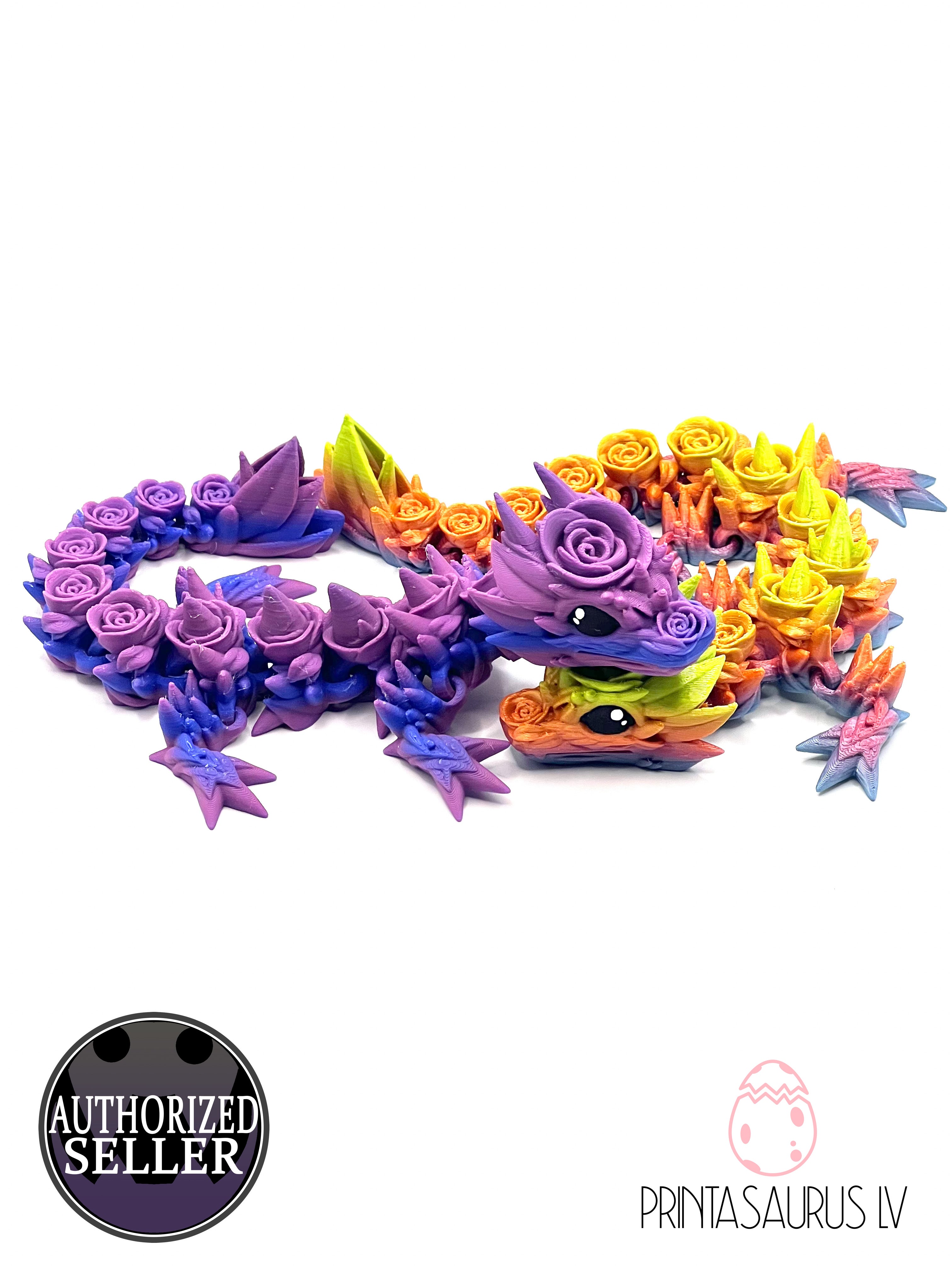 Baby Rose Dragon - 3D Printed Articulated Dragon – Printasaurus LV