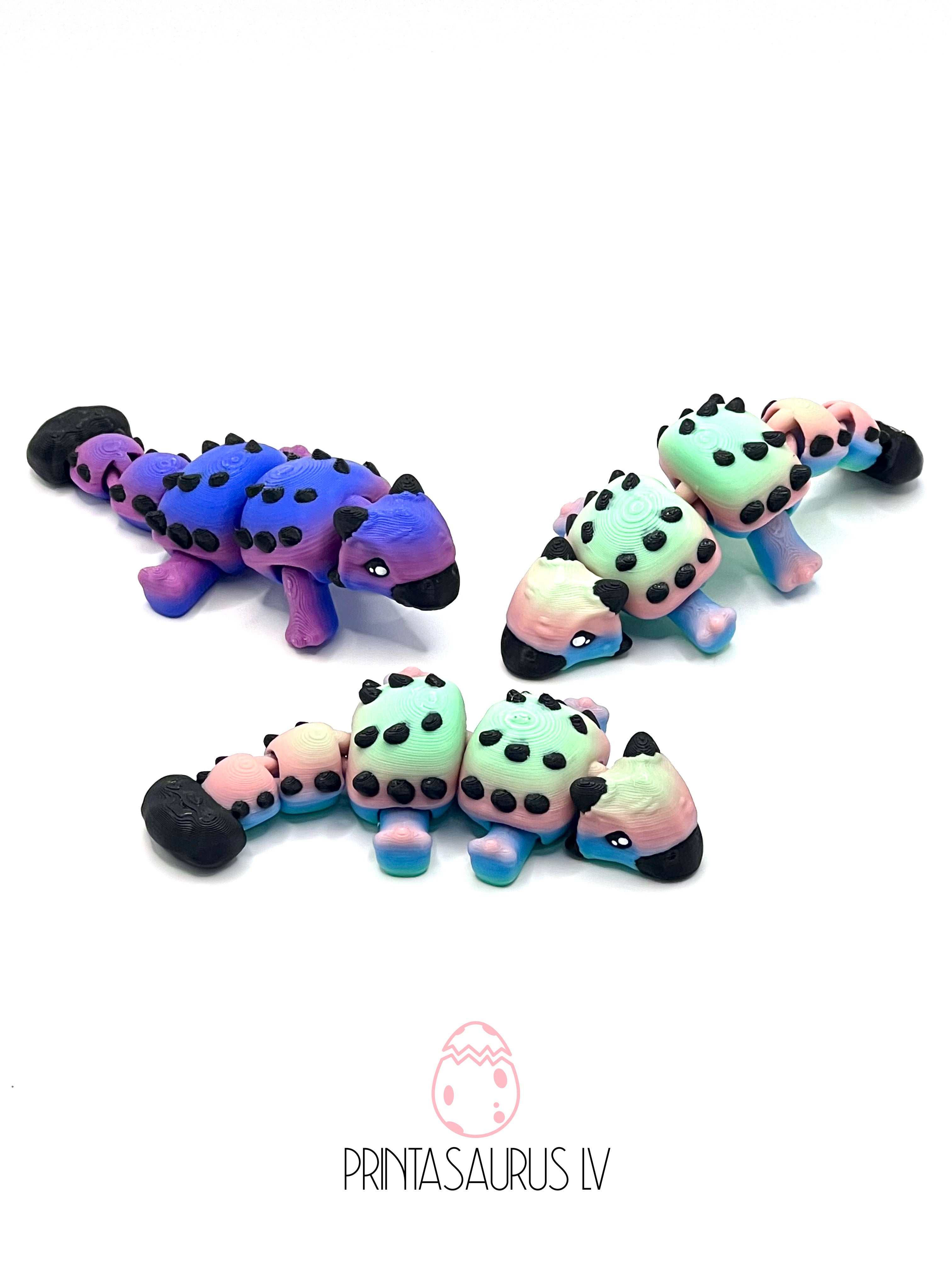 Mini Dozer the Ankylosaurus - 3D Printed Articulated Dinosaur – Printasaurus LV