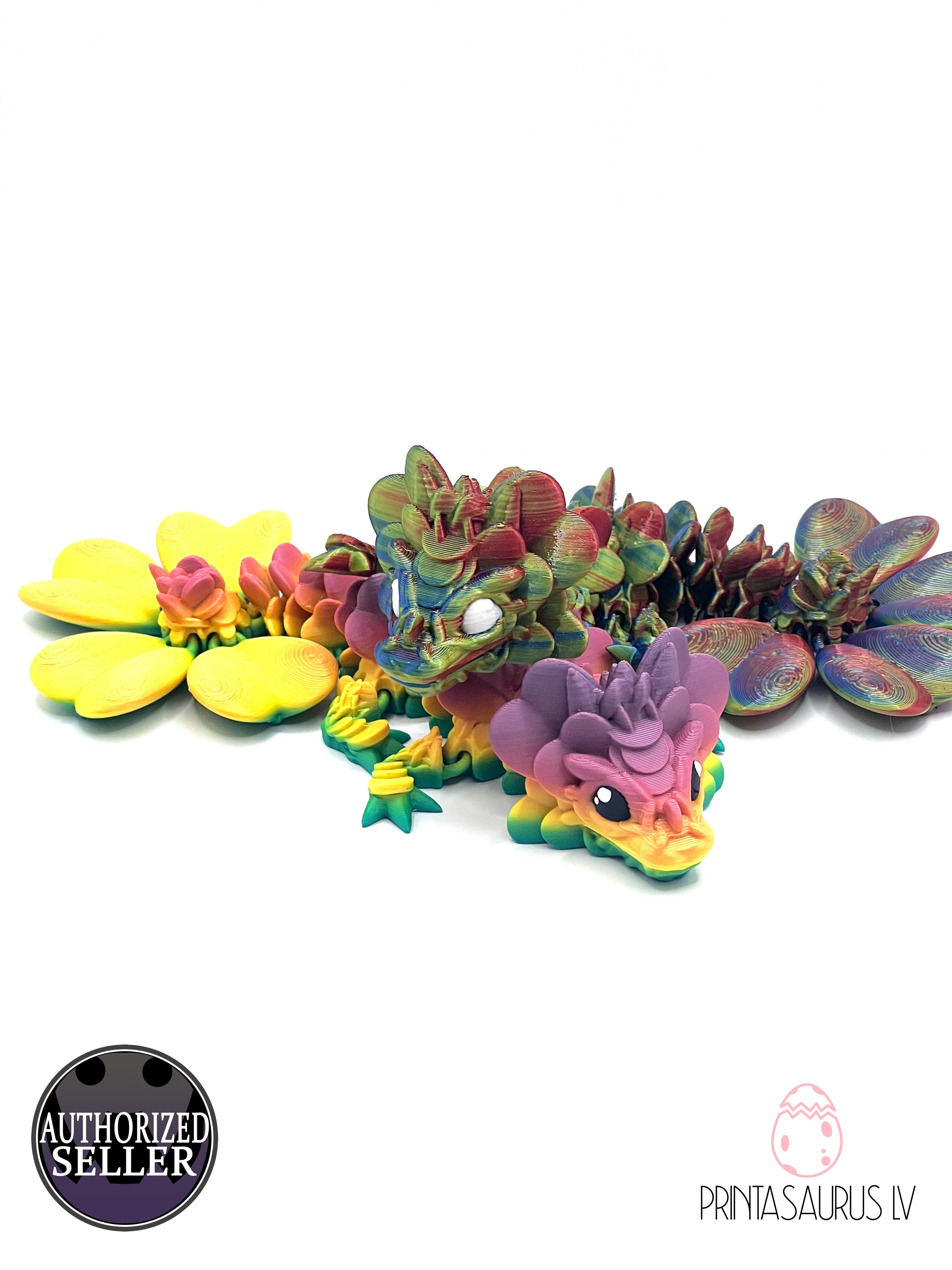 Baby Clover Dragon - 3D Printed Articulated Dragon – Printasaurus LV