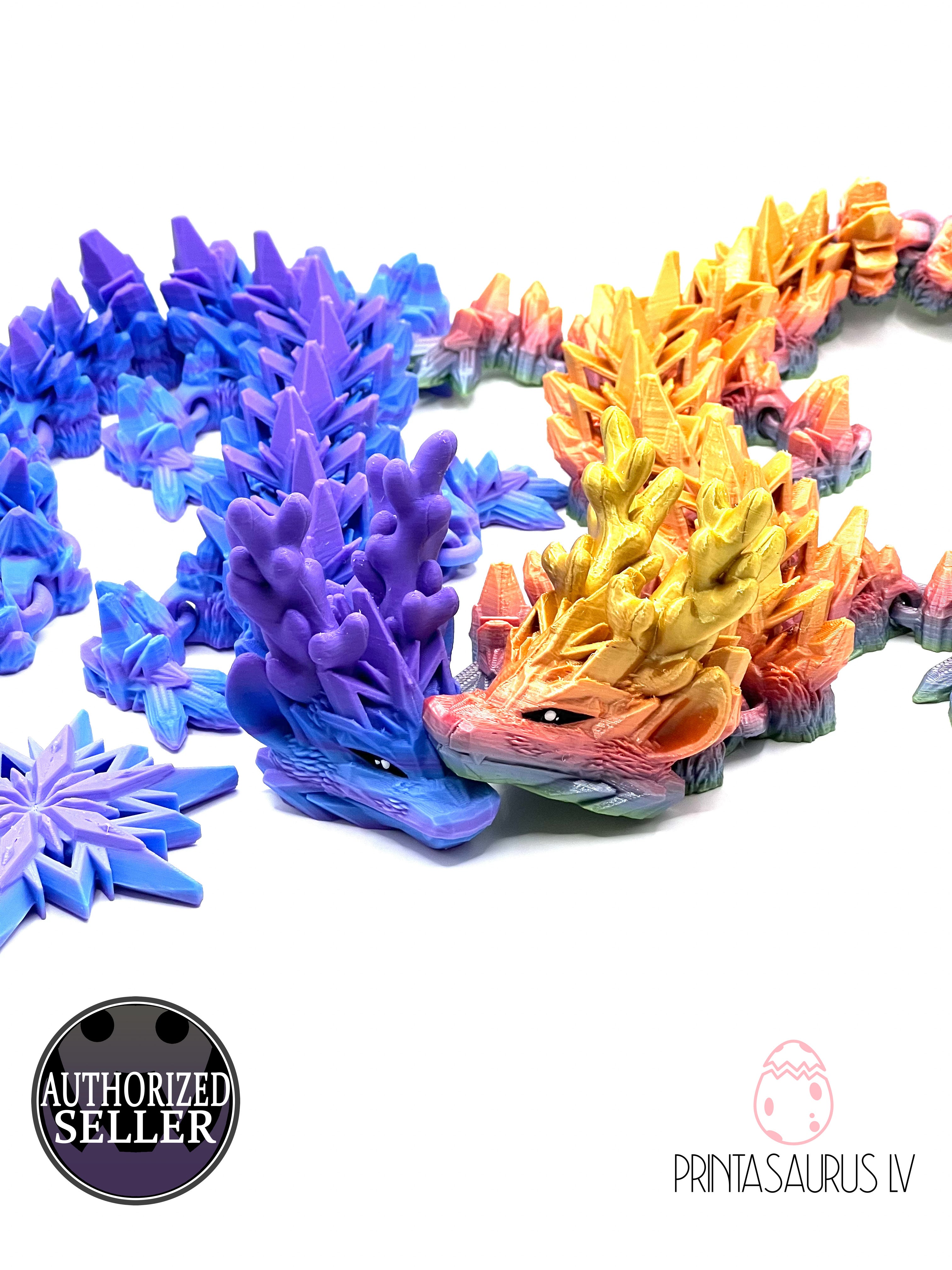 Large Winter Dragon - 3D Printed Articulated Dragon – Printasaurus LV