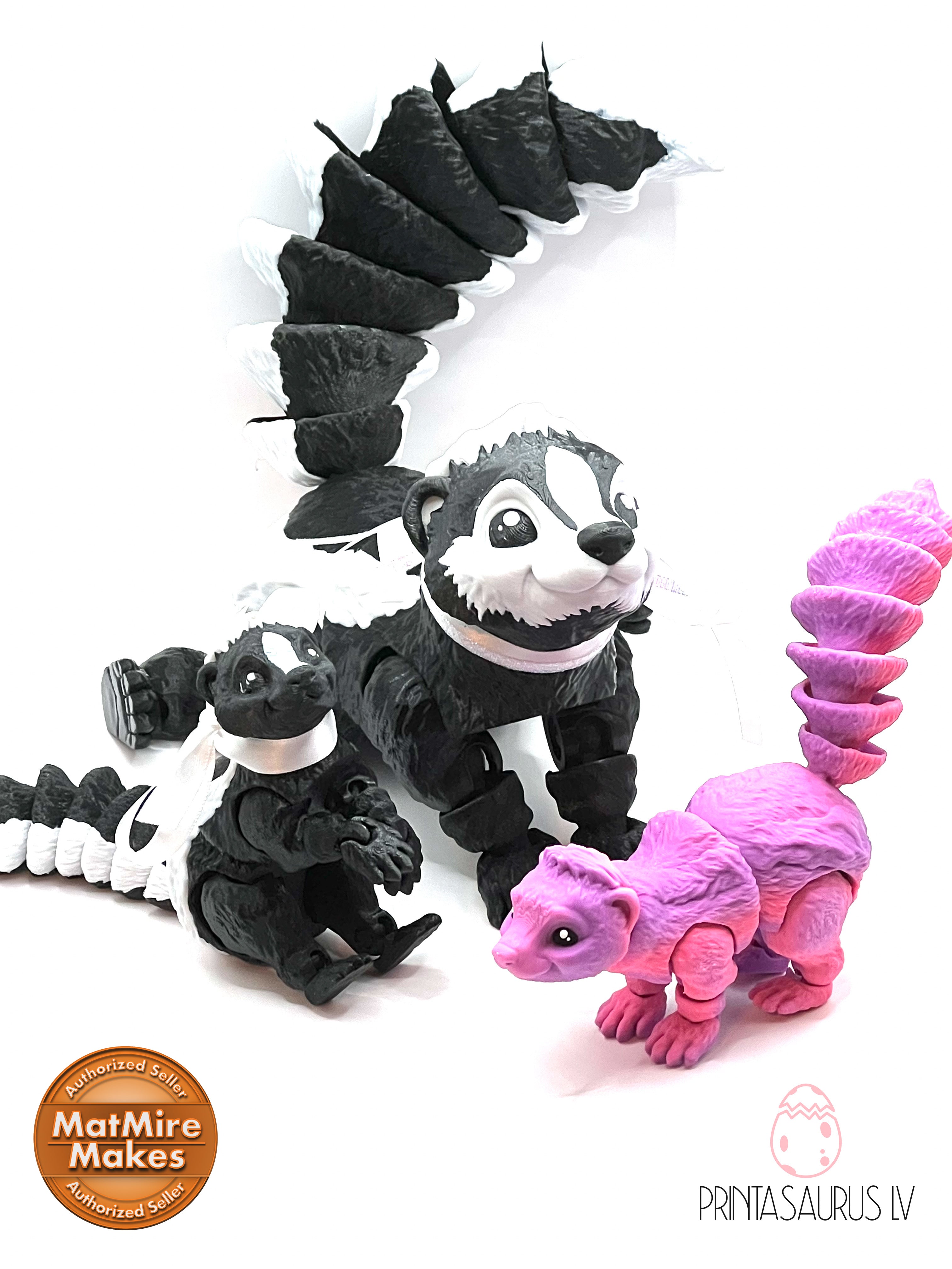 Skunk - 3D Printed Articulated Animal – Printasaurus LV