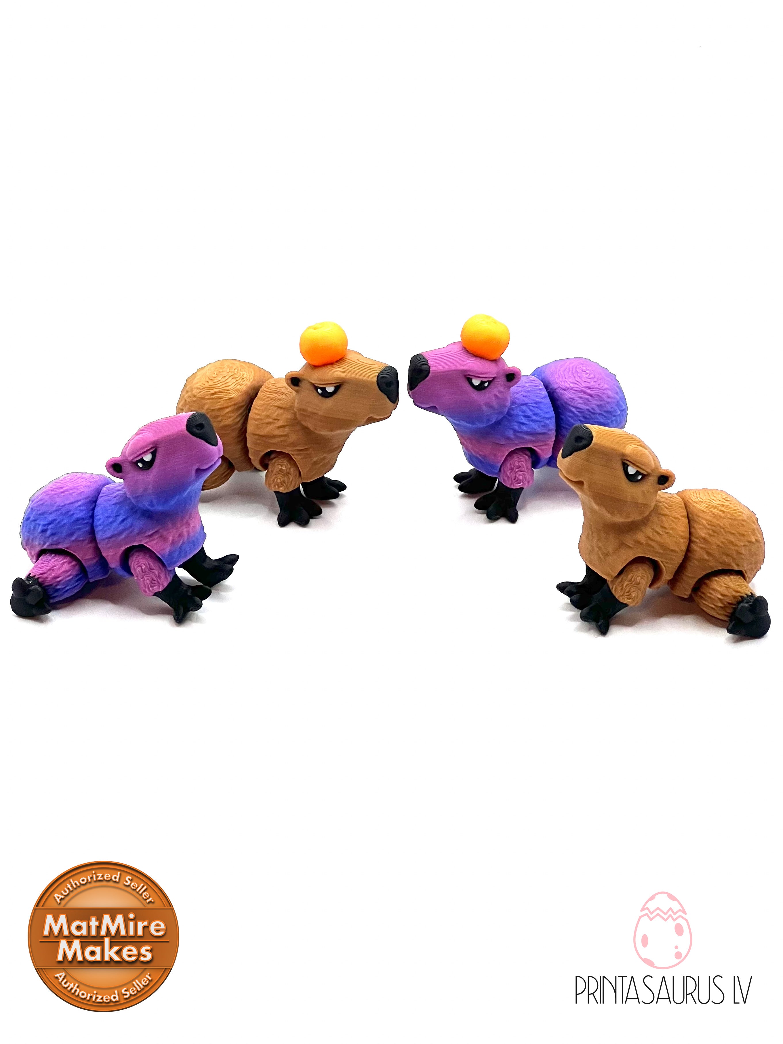 Mini Capybara - 3D Printed Articulated Animal || Printasaurus LV